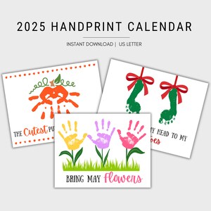 2025 Handprint Calendar PDF Download | Handprint Crafts | Gift for ...