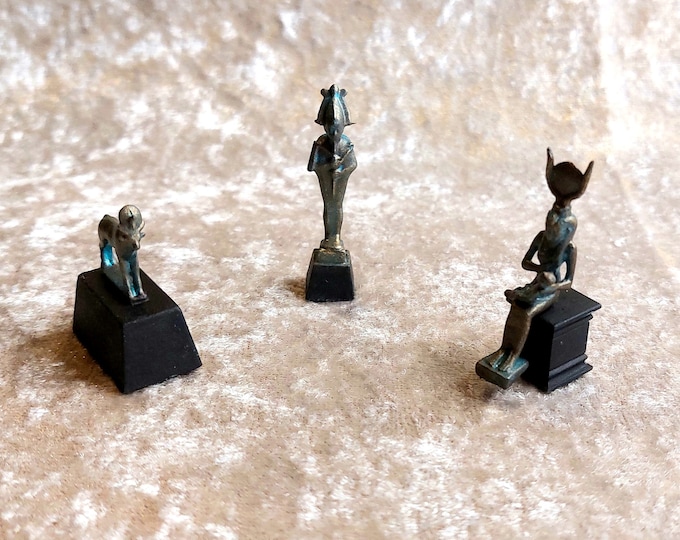 Miniature Egyptian Statues Apis Bull Isis Osiris - Etsy