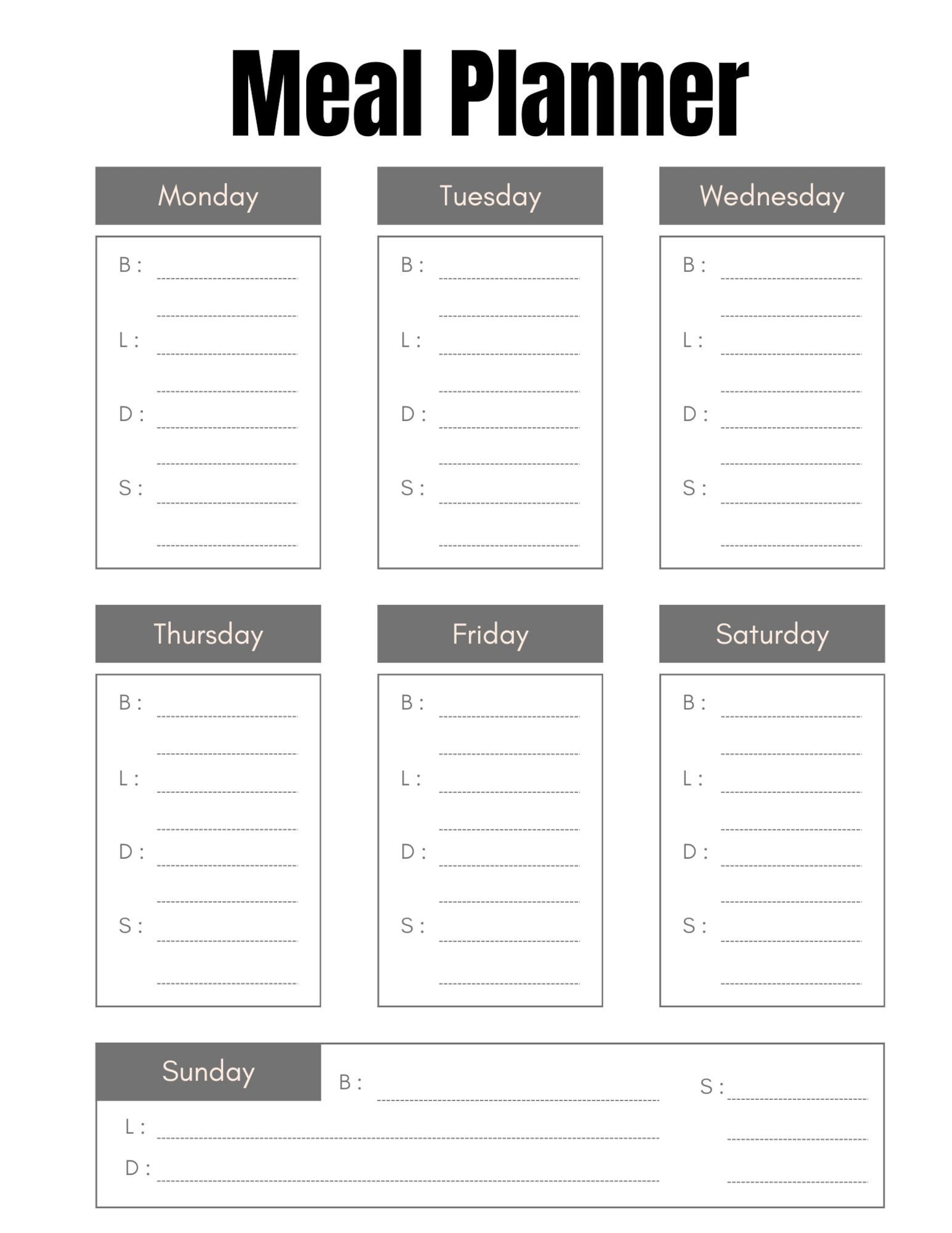 Healthy Habit Bundle (habit Tracker, Grocery List, & Meal Planner ...