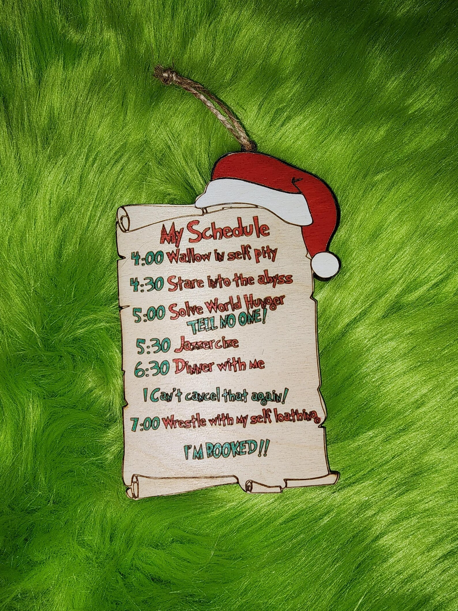 I'm Booked, My Schedule, Grinch Ornament - Etsy
