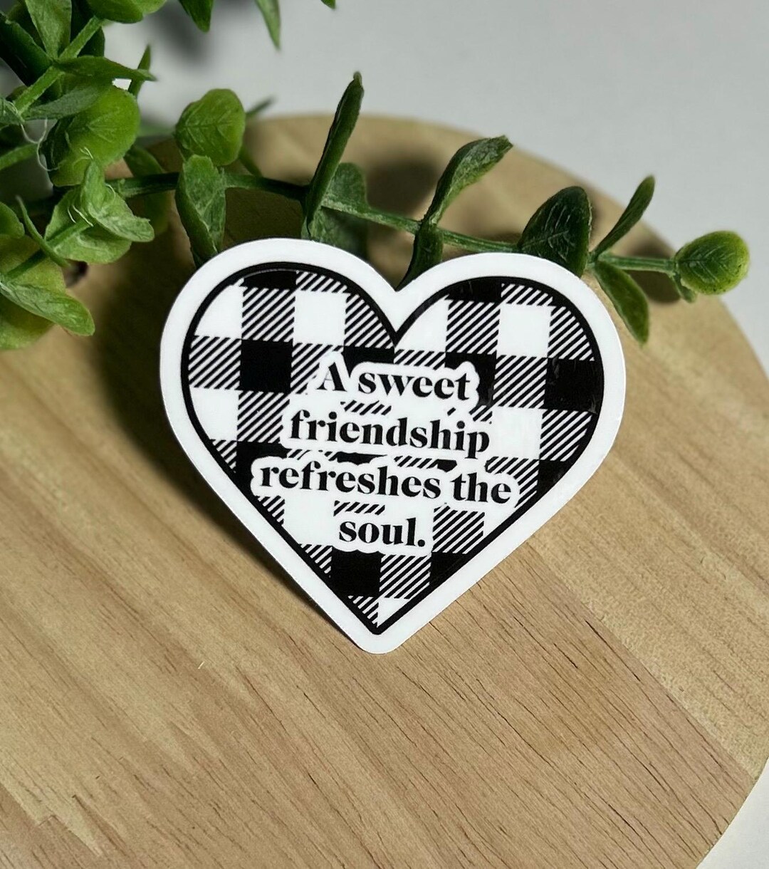 Valentine Stickers, A Sweet Friendship Refreshes the Soul Waterproof ...