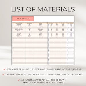 Sublimation Pricing Calculator Spreadsheet for Small Business, Handmade ...