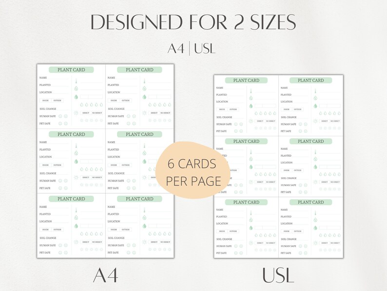 Printable Plant Care Card Houseplant Journal Digital Plant - Etsy
