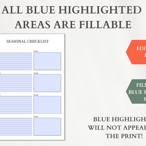 Editable Seasonal Checklist, Plant Care Diary, Digital Gardening ...