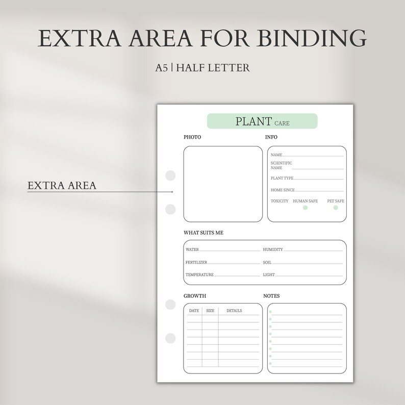 Plant Care Journal, Garden Tracker Diary, Digital Editable Indoor Plant ...