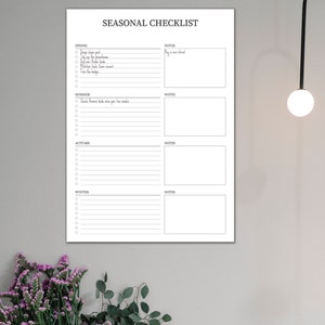 Editable Seasonal Checklist, Plant Care Diary, Digital Gardening ...