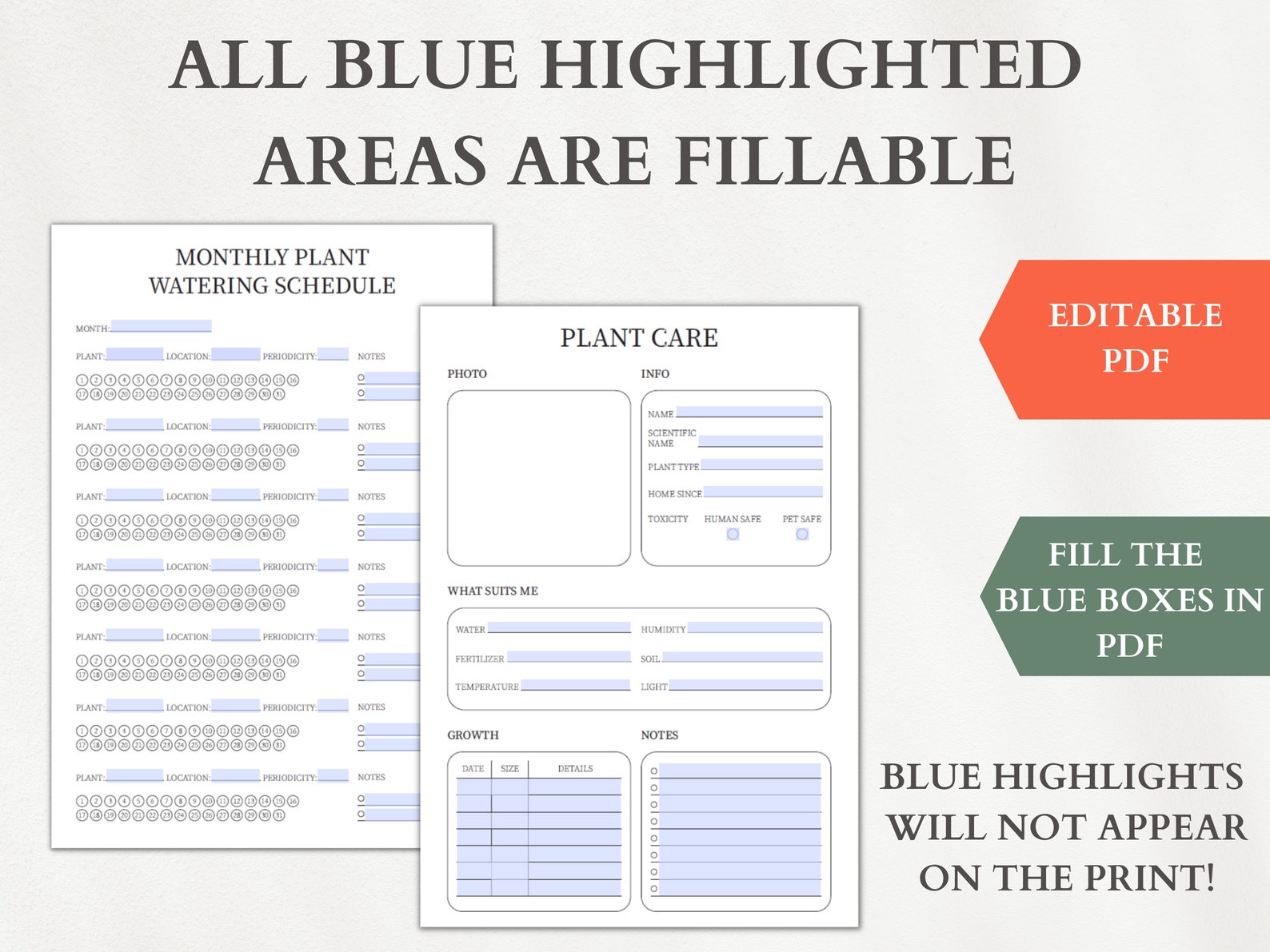 Houseplant Planner, Garden Journal, Digital Plant Planner, Digital ...