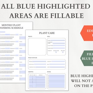 Houseplant Planner, Garden Journal, Digital Plant Planner, Digital ...
