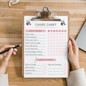 Printable Chore Chart for Kids, Kids Responsibility Chart, Morning ...