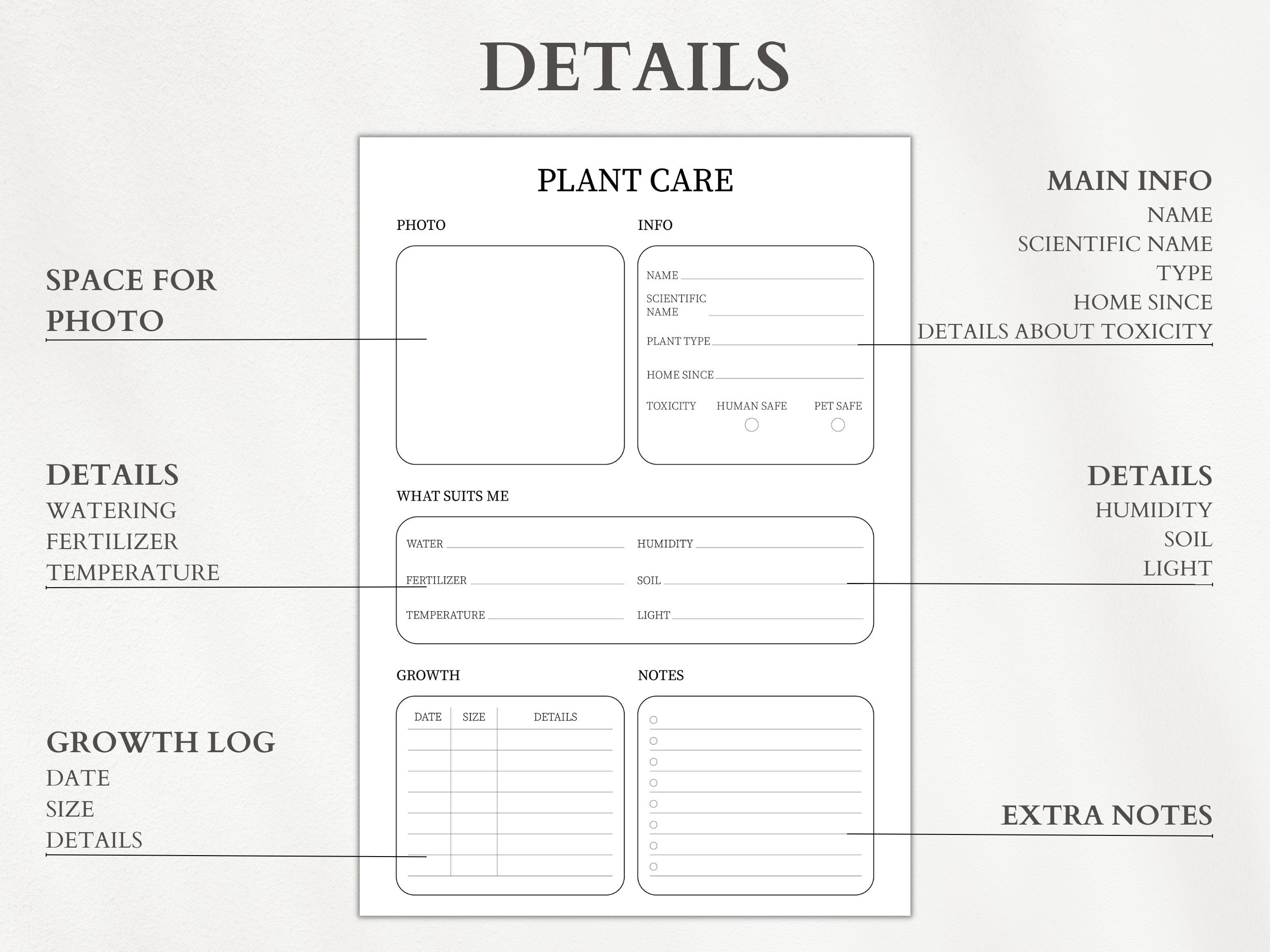 Houseplant Planner, Garden Journal, Digital Plant Planner, Digital ...