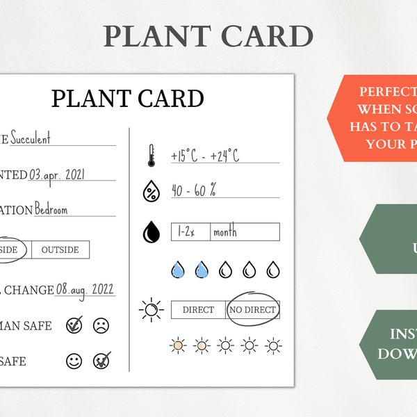 Printable Plant Log - Etsy