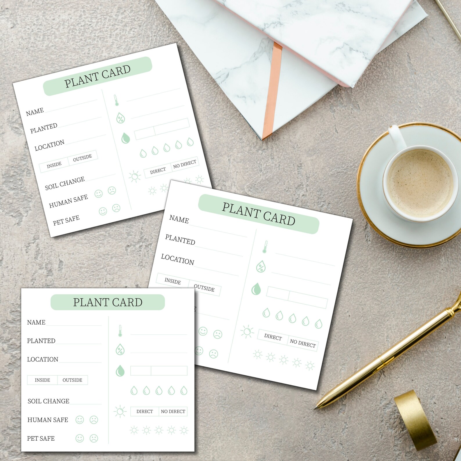 Printable Plant Care Card, Houseplant Journal, Digital Plant Care ...