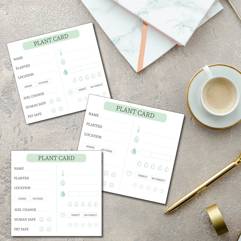 Printable Plant Care Card, Houseplant Journal, Digital Plant Care ...