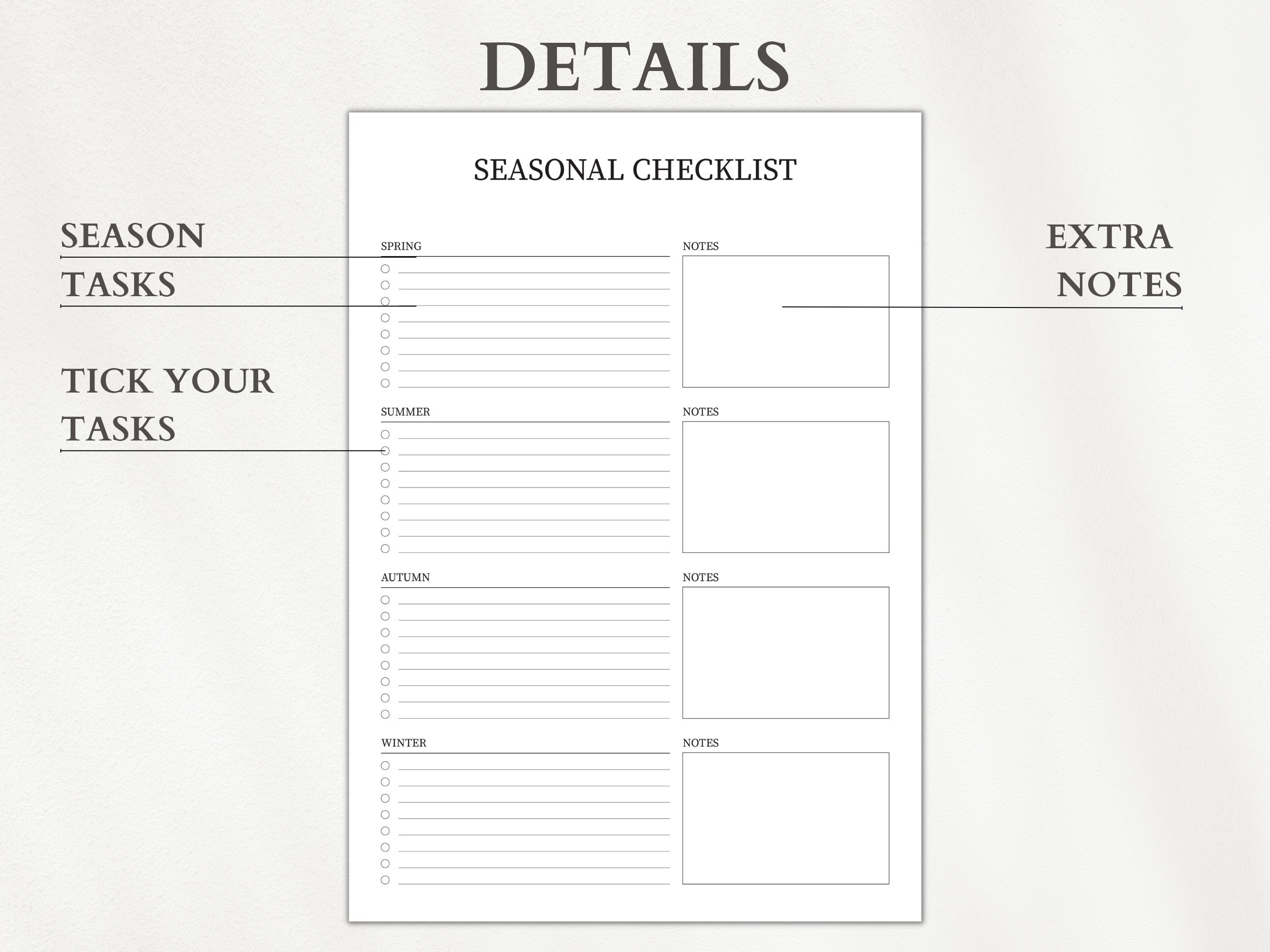Editable Seasonal Checklist, Plant Care Diary, Digital Gardening ...