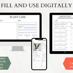 Houseplant Planner, Garden Journal, Digital Plant Planner, Digital ...