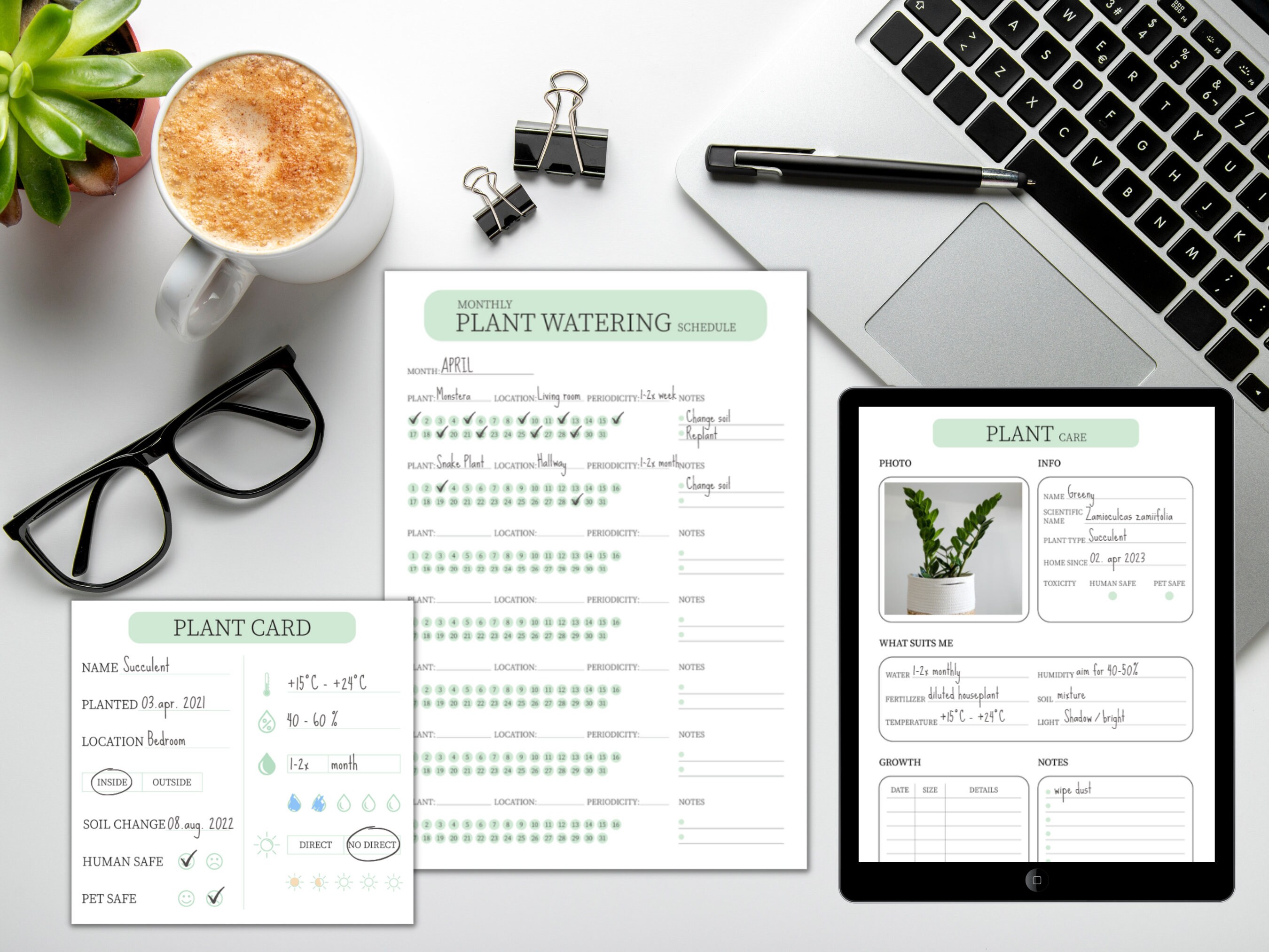 Digital Houseplant Planner Plant Care Bundle Digital Garden - Etsy