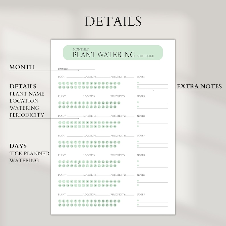 Digital Plant Care Planner, Houseplant Logbook, Plant Journal, Plant ...