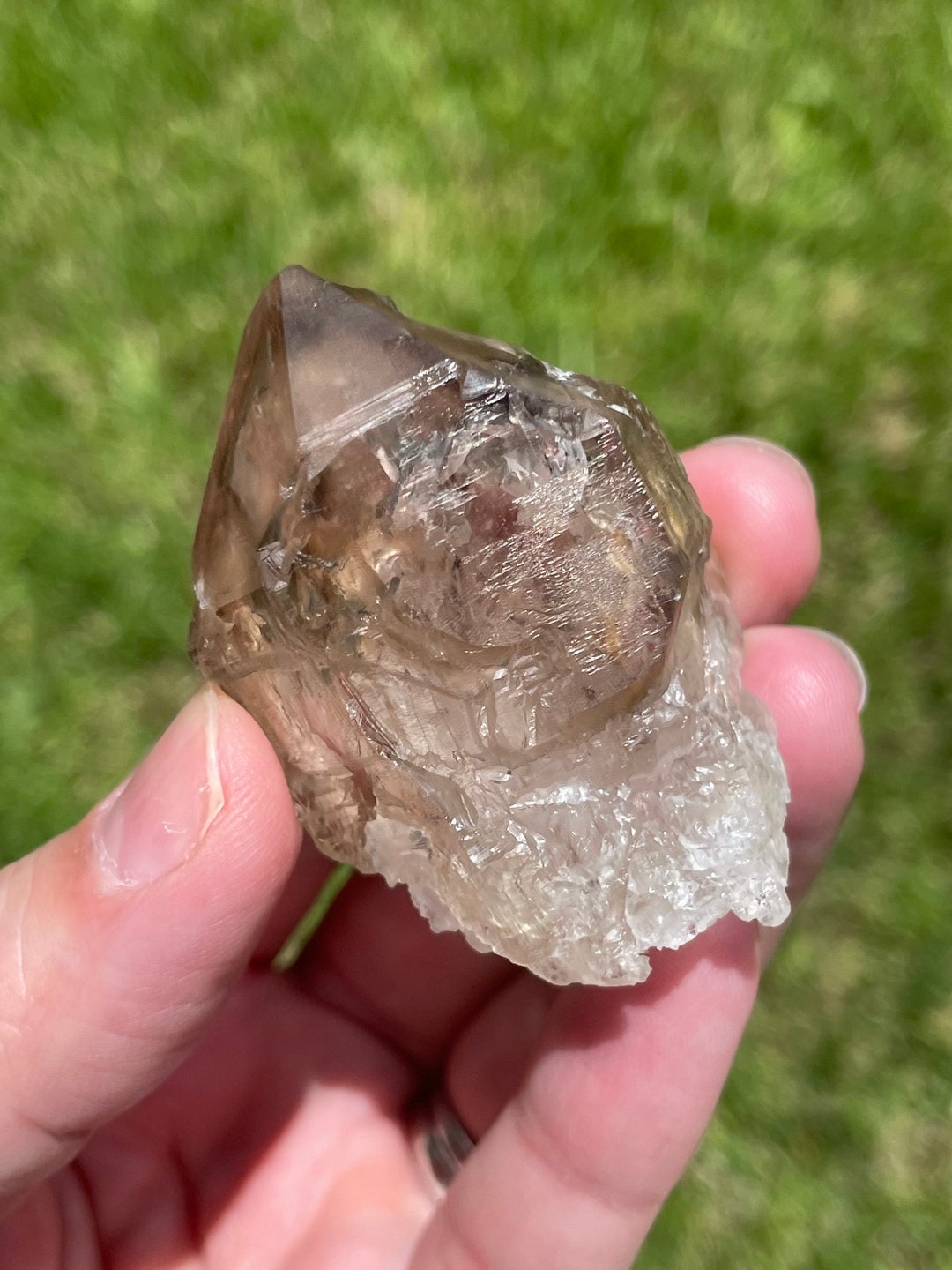 Dancing Water Quartz With Enhydro Water Etched Quartz Scepter Trigonic ...