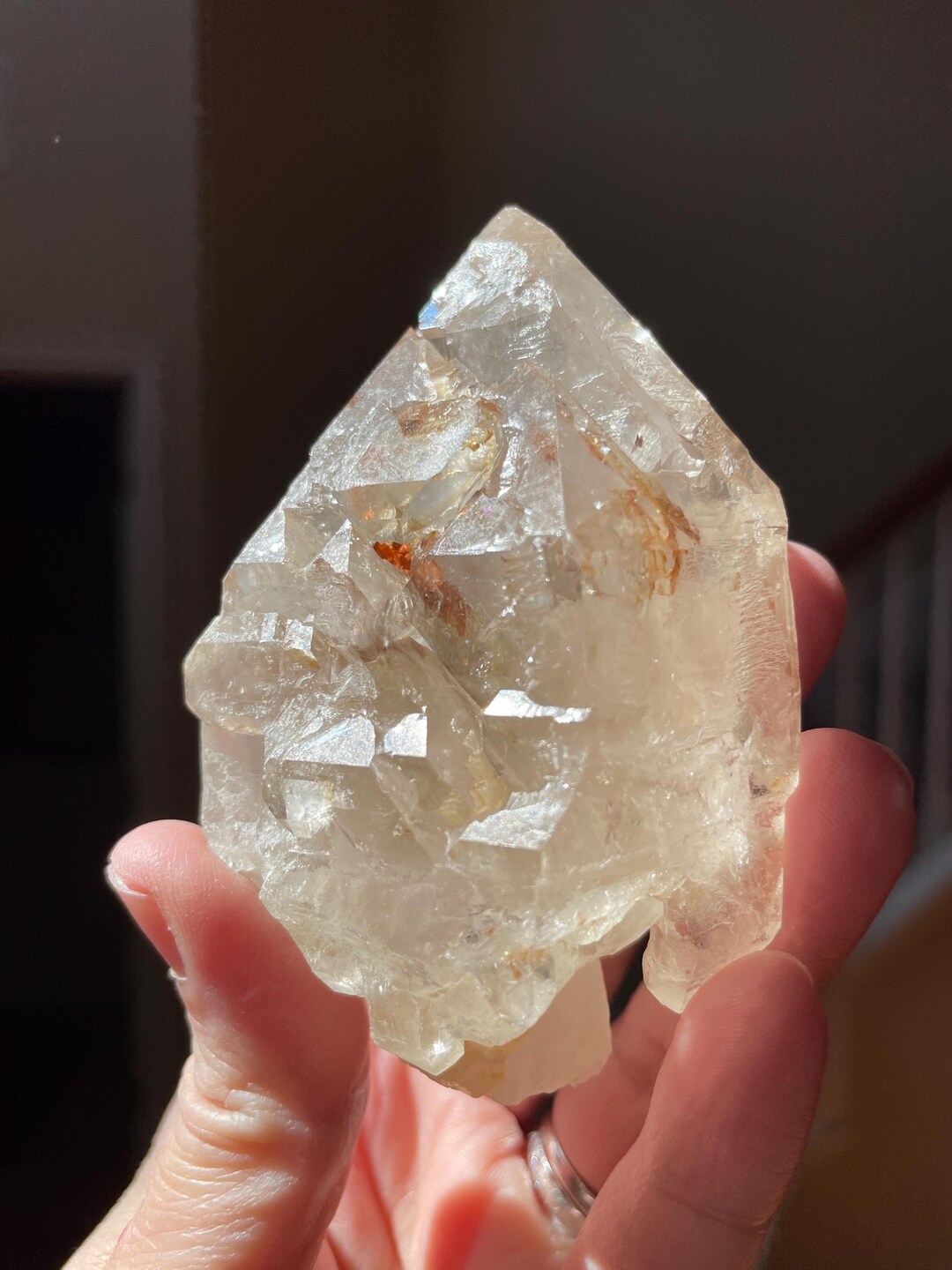 Elestial BG3 Light Smoky Citrine Quartz Scepter • Rainbows • Trigonic ...