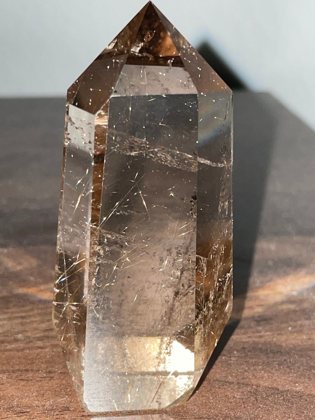 High Grade Golden Shooting Star Rutile Smoky Quartz Tower - Etsy