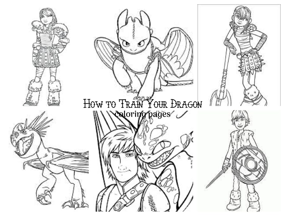 How To Train Your Dragon Characters Coloring Pages