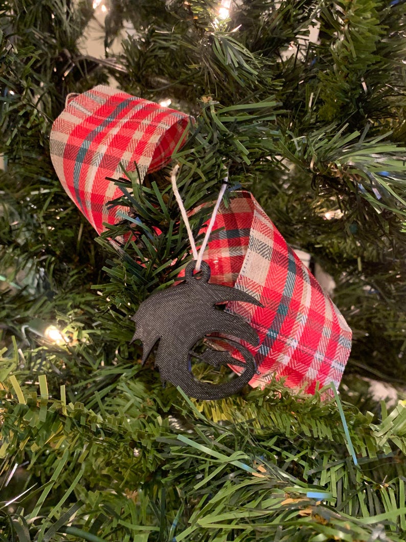 How to Train Your Dragon Night Fury Crest Christmas Tree Ornament - Etsy