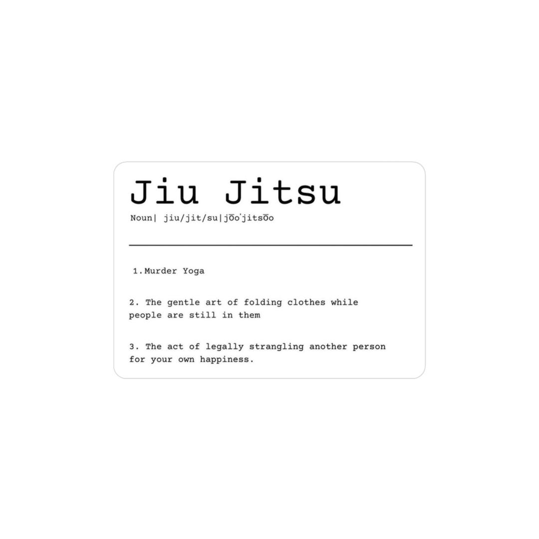 Jiu Jitsu Definition Meme Sticker Kiss-cut Vinyl Decal | Martial Arts ...