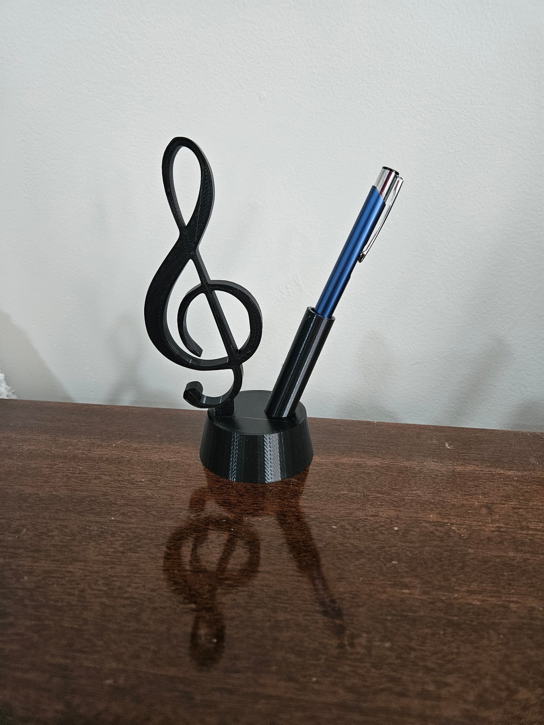 Melodic Treble Clef Pen Holder, Musical Decor for Home or Office - Etsy