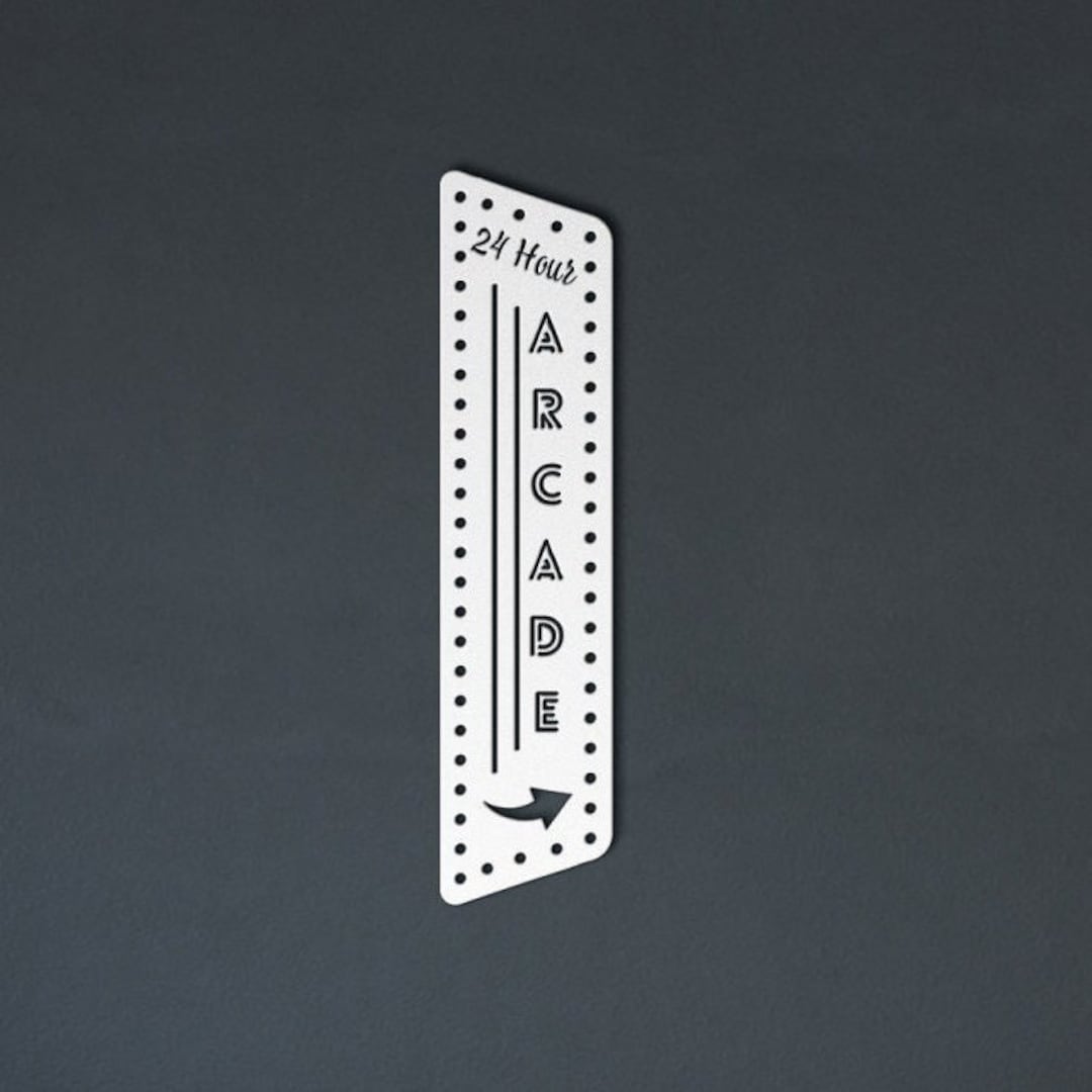 Arcade Sign, Metal Arcade Sign, Game Sign, Man Cave Decor, Game Room ...