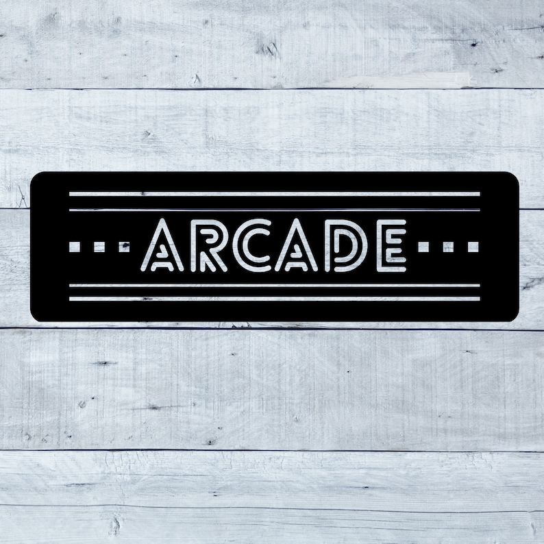 Arcade Sign, Metal Arcade Sign, Game Sign, Man Cave Decor, Game Room ...