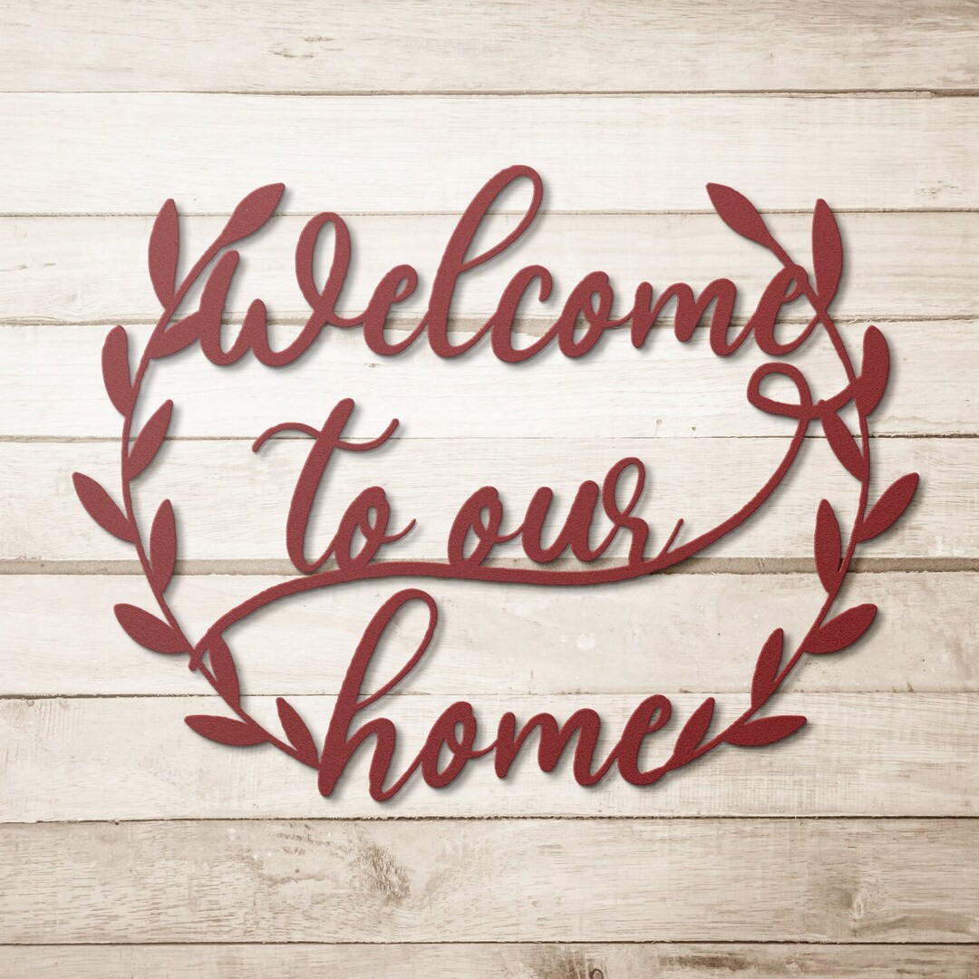 Welcome Metal Sign, Metal Wall Decor, Entryway Sign, Home Warming ...