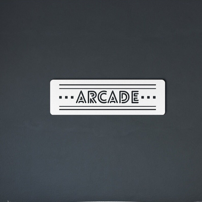 Arcade Sign, Metal Arcade Sign, Game Sign, Man Cave Decor, Game Room ...