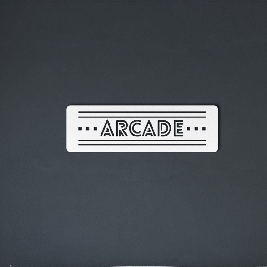 Arcade Sign, Metal Arcade Sign, Game Sign, Man Cave Decor, Game Room ...