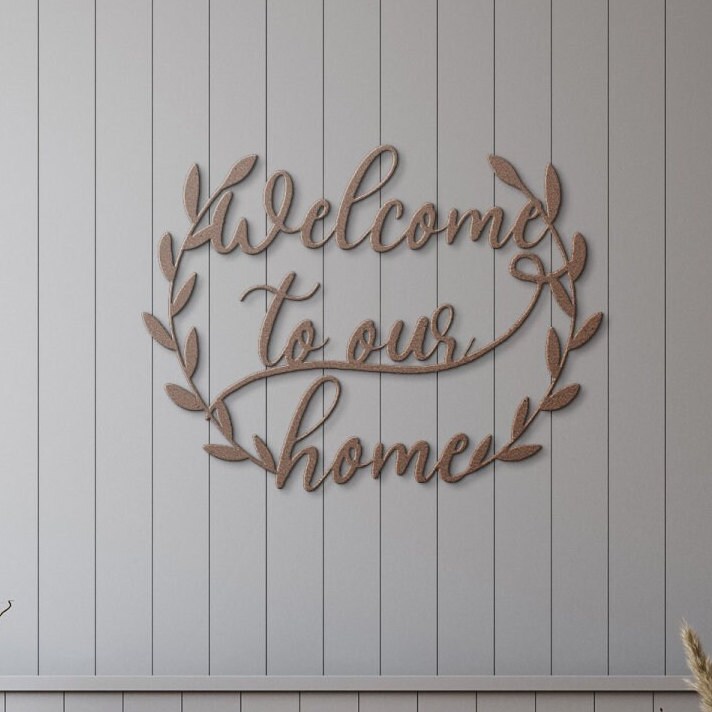 Welcome Metal Sign, Metal Wall Decor, Entryway Sign, Home Warming ...