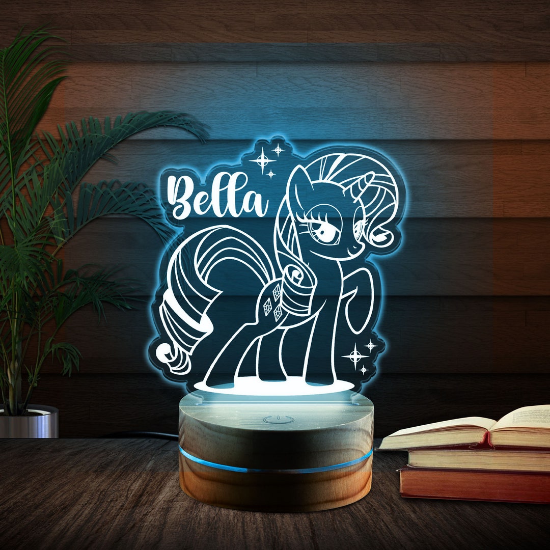Personalised My Little Pony Table Lamp 16 Colours Remote - Etsy
