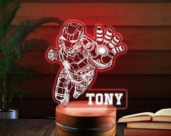 Iron Man Lamp Kids - Etsy