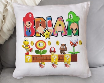 Super Mario Brothers Personalized Pillow Case - Etsy