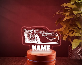 Lightning Mcqueen Lights - Etsy