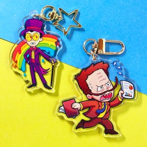 Jail Fellas Inspired Acrylic Glitter Epoxy Charms 2.5" the Warden ...