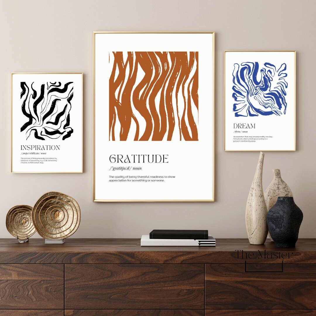 Inspiration, Dream & Gratitude Definition Printable Set of 3 Human ...
