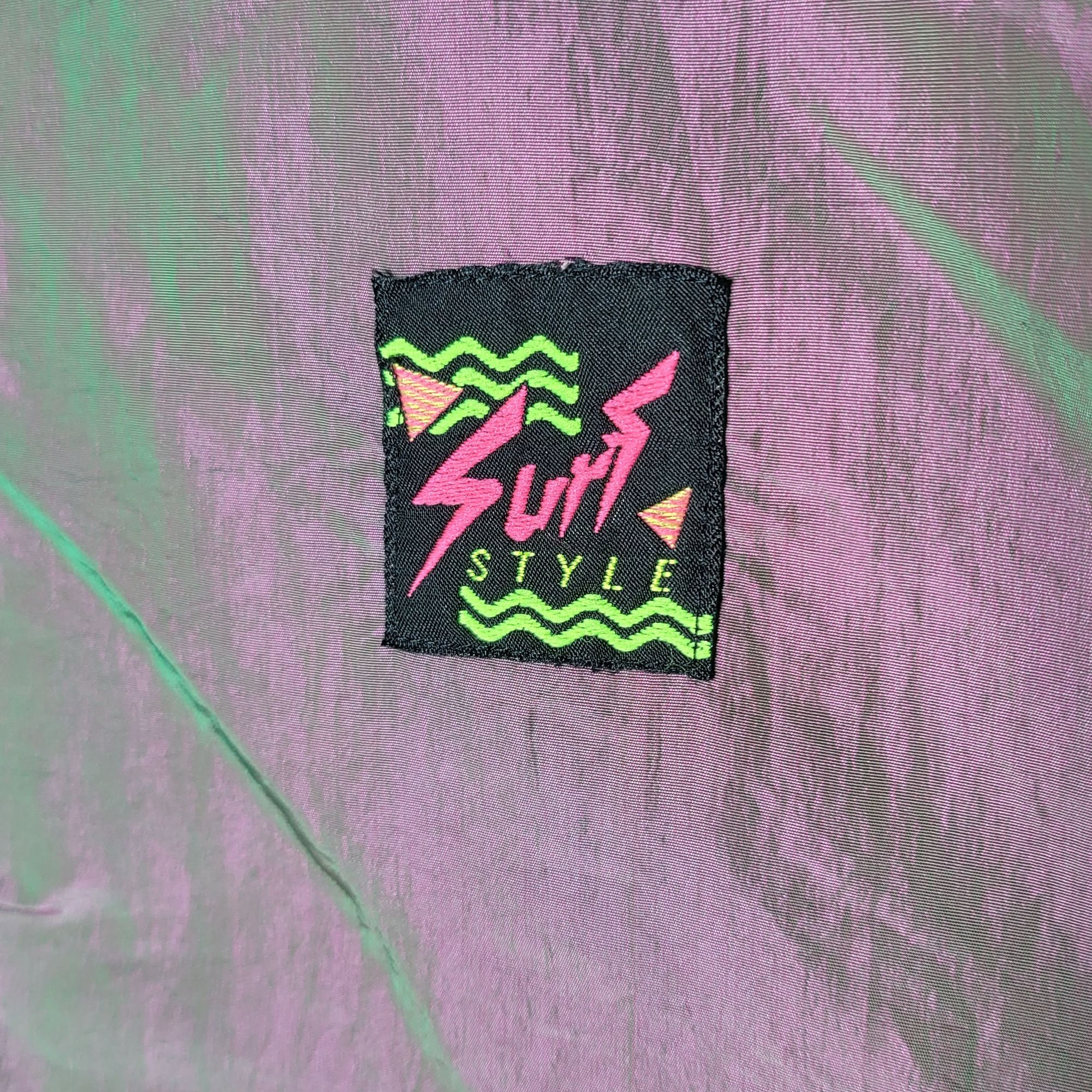 Vintage 90's Surf Style Galveston Island, Texas Iridescent Windbreaker ...