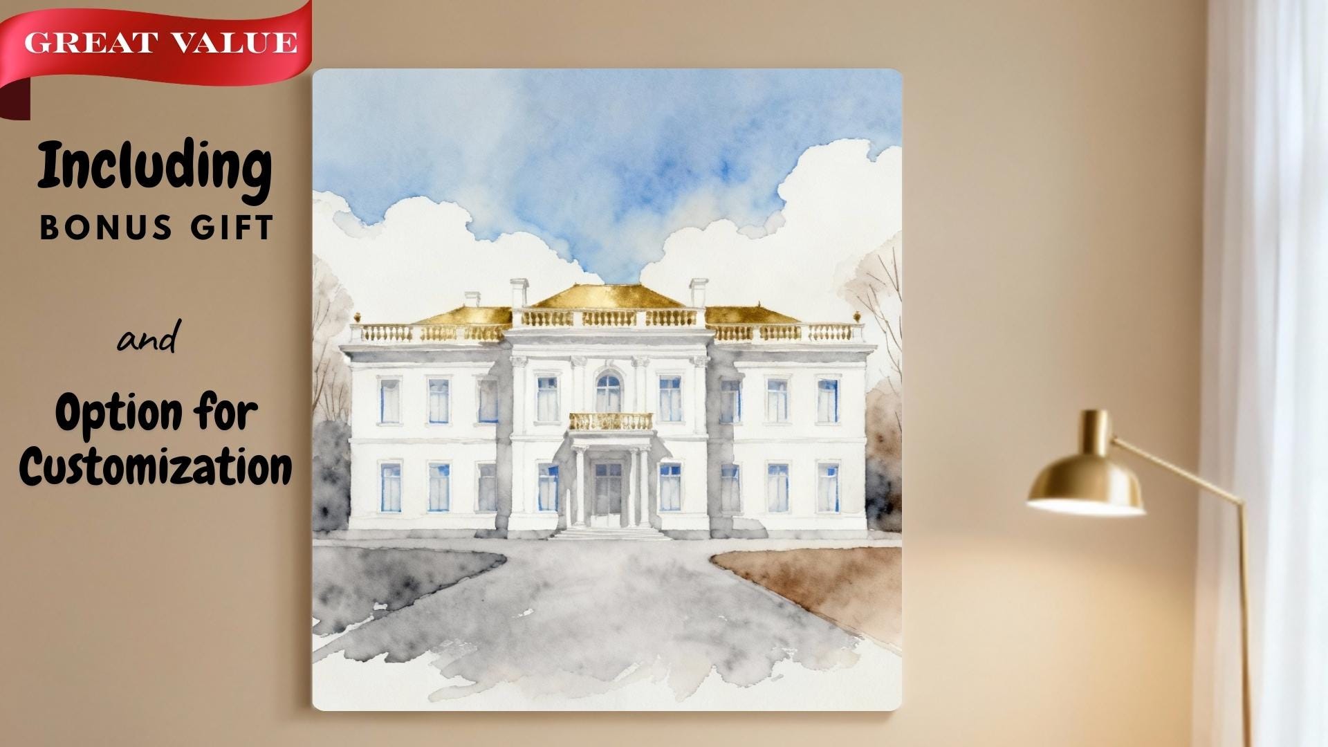 Watercolor House Portrait Print, Custom Home Illustration (digital ...