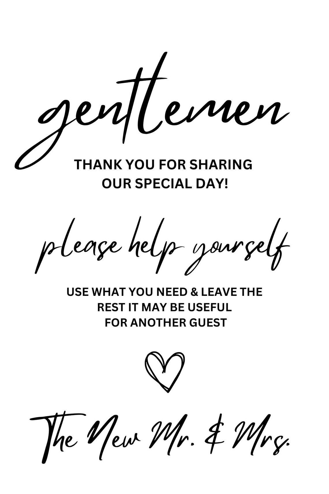 Wedding Bathroom Signs - Etsy