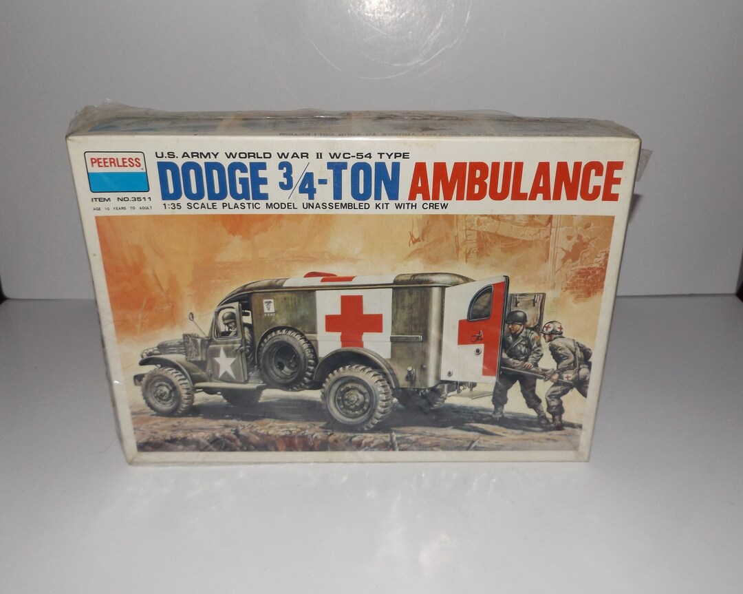 1976 Peerless 1:35 U.S. Army Dodge 3/4-ton Ambulance Model Kit Sealed ...