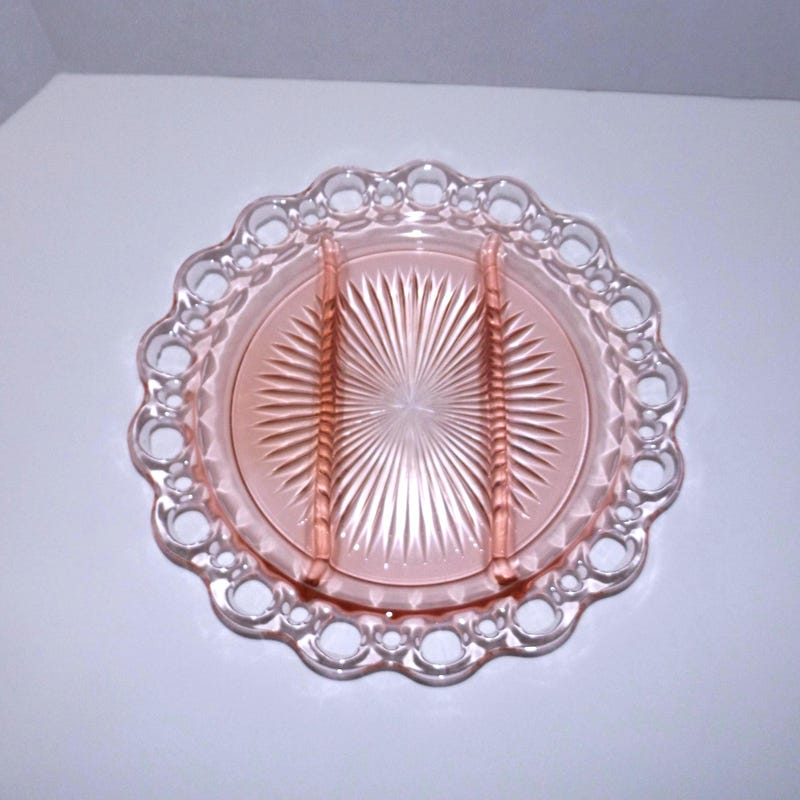 Pink Glass Tray - Etsy