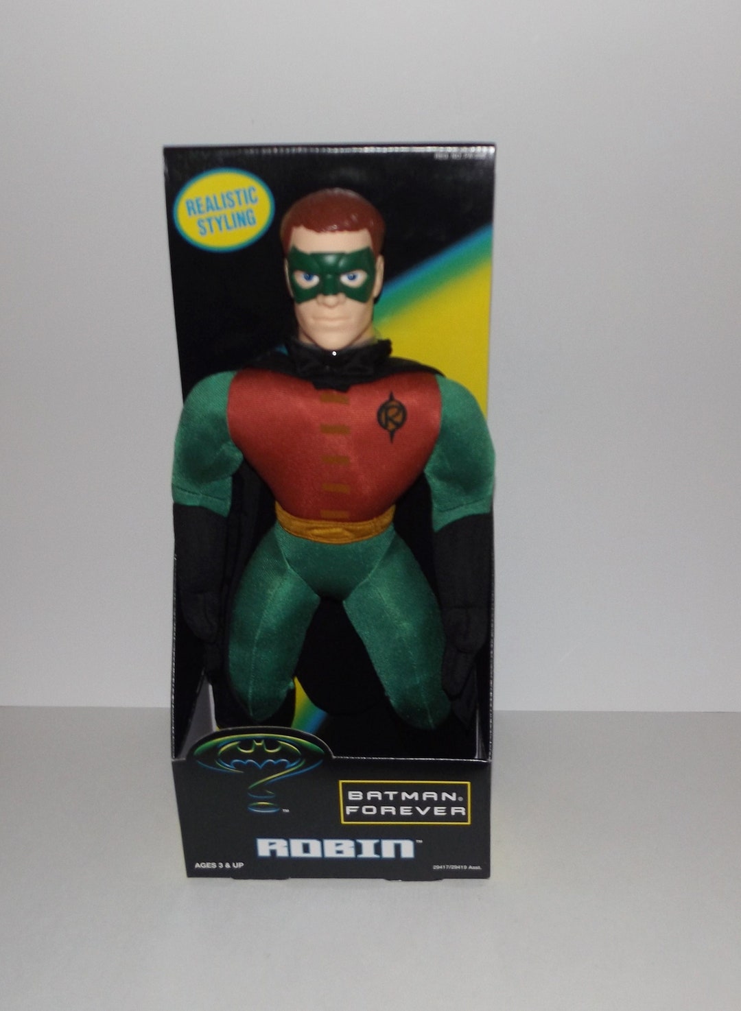 1995 Batman Forever Robin Hasbro DC Comics 15 Plush Action Figure New ...