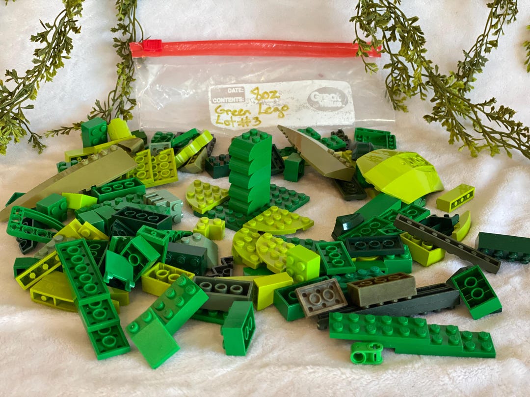 Green Legos 1/2 Lb Assorted Lego Bricks 8oz Lego Pieces Building Block ...
