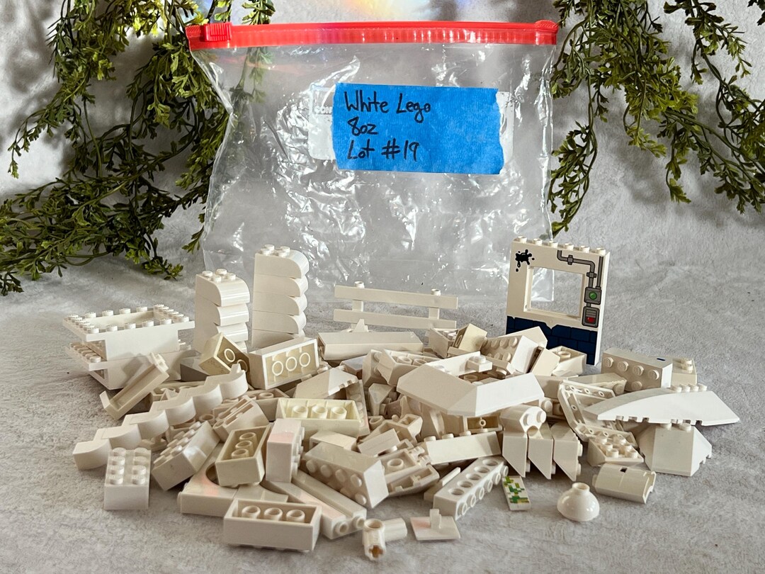 White Legos 1/2 Lb Assorted Lego Bricks 8oz Building Block Pieces ...