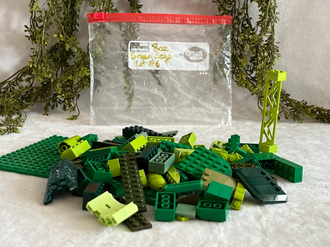 Green Legos 1/2 Lb Assorted Lego Bricks 8oz Building Block Pieces ...