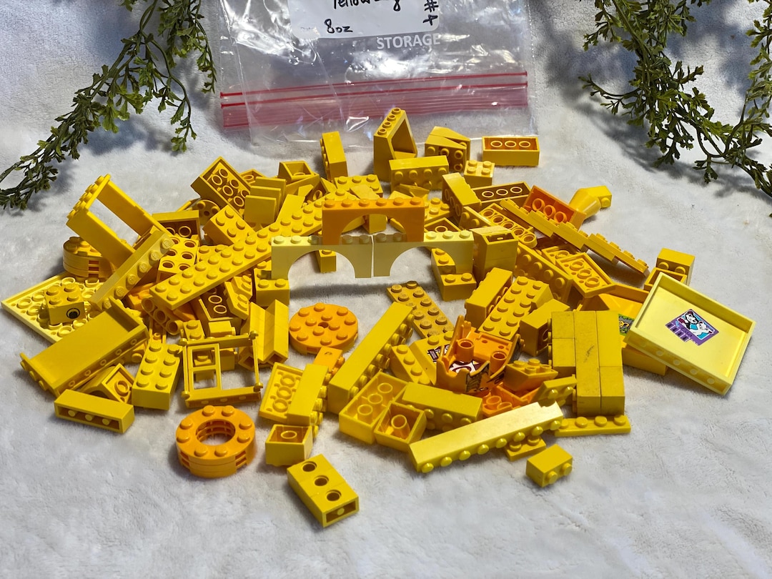 Yellow Legos 1/2 Lb Assorted Lego Bricks 8oz Lego Pieces Building Block ...